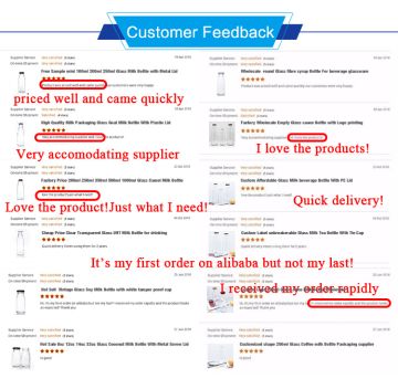 Custom Printed Clear Transparent Glass Sauce Bottle for Drinking with Metal Lid