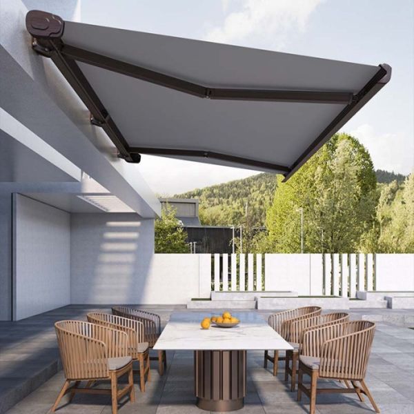 Quality Automatic Outdoor Retractable Awning Sun Shades Cassette Foldable Garden Buildings Sun Protective Awnings for sale