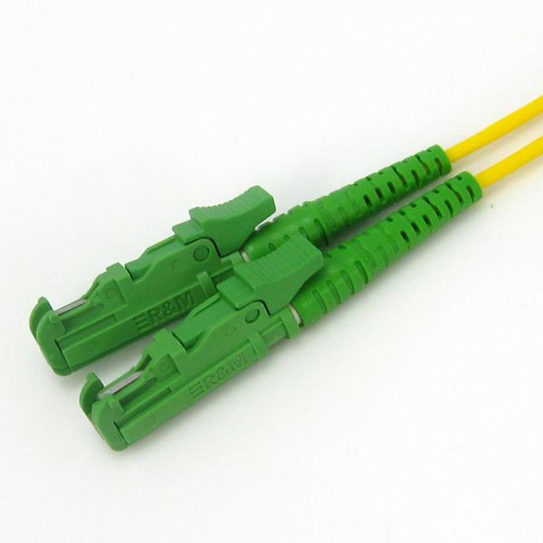 Quality 3.0mm E2000 APC Pre Terminated Fiber Optic Cable / Yellow Lszh Patch Cord for sale