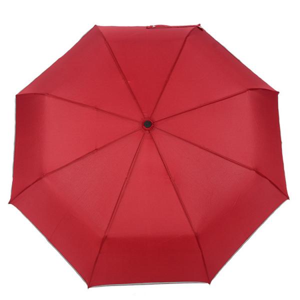 Quality Adults 3 Fold LED Flashlight Handle Umbrella with Reflective Strip and Windproof for sale