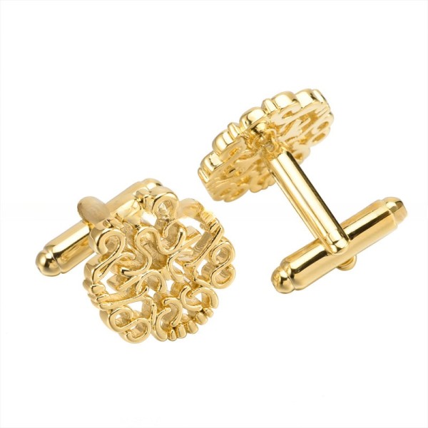 Quality Hollow Out Flower Cufflinks Tie Clip For Men Tuxedo Shirt Regular Wedding Business for sale