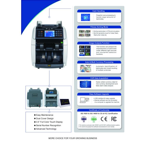 Quality Bank Grade Money Couner And Sort Recognize The Serial Number And Detect The s for sale