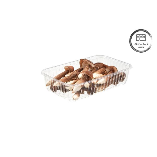 Quality Custom Disposable Plastic Mushroom Punnet Blister Fruit and Vegetable Trays for sale
