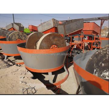 Quality Gold Process Plant Sudan Gold Washing Pan Round Mill Machine for sale