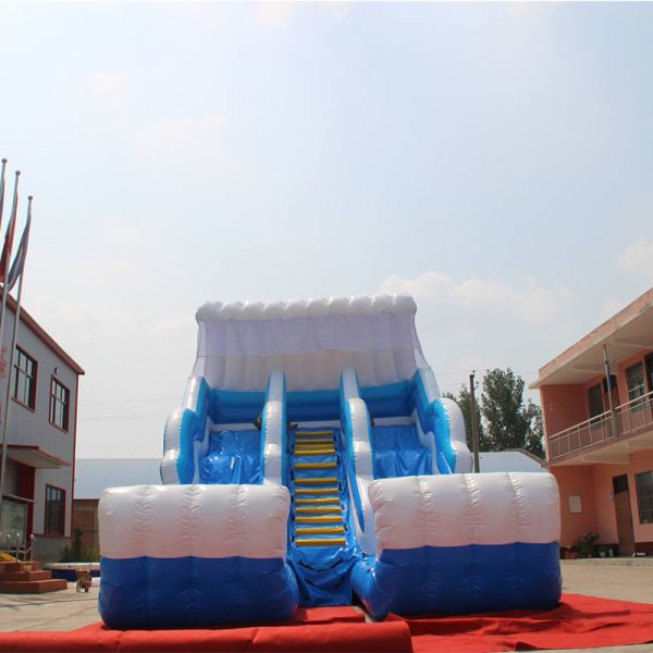 Quality Large Size Blue Double Slide Inflatable Combo for Custom Made Party Rentals for sale