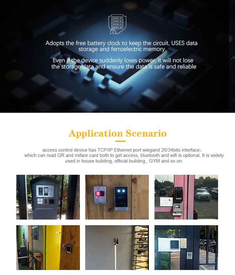 RD006 RFID 2D QR Code Reader Wifi Barcode Scanner for Access Control