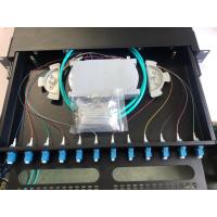 Quality Rack Mount 12 Port 24 Core 1U Fiber Optic Patch Panel FTTH FTTB FTTX for sale