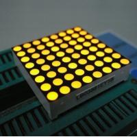 Quality Yellow 3mm 8x8 Dot Matrix Led Display With White Dots Black Surface for sale