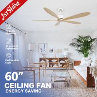 Quality 60 Inches 5 Wooden Blade Ceiling Fan With Five Speed DC Motor for sale