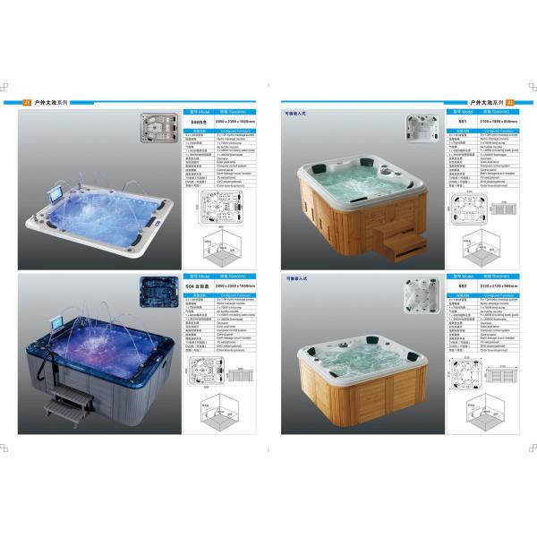Quality Computerized Big Jacuzzi Tub Outdoor Oversized Bath Tub Automatic Deodorization for sale