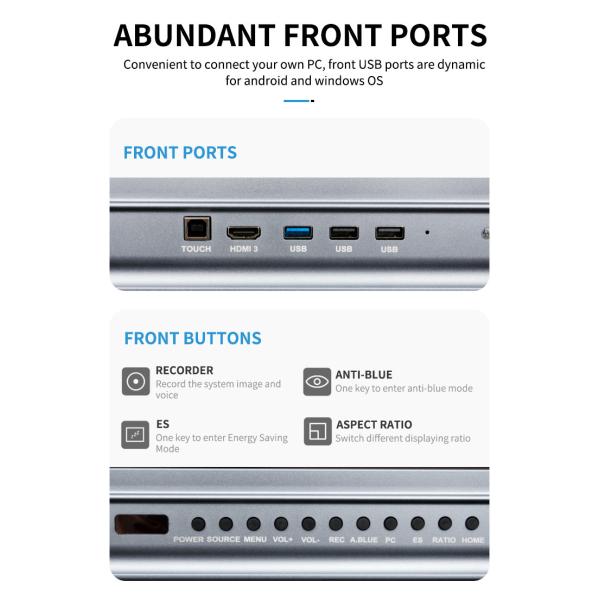 Quality Newer Version Android System Interactive Flat Panel With High Contrast 1200:1 for sale