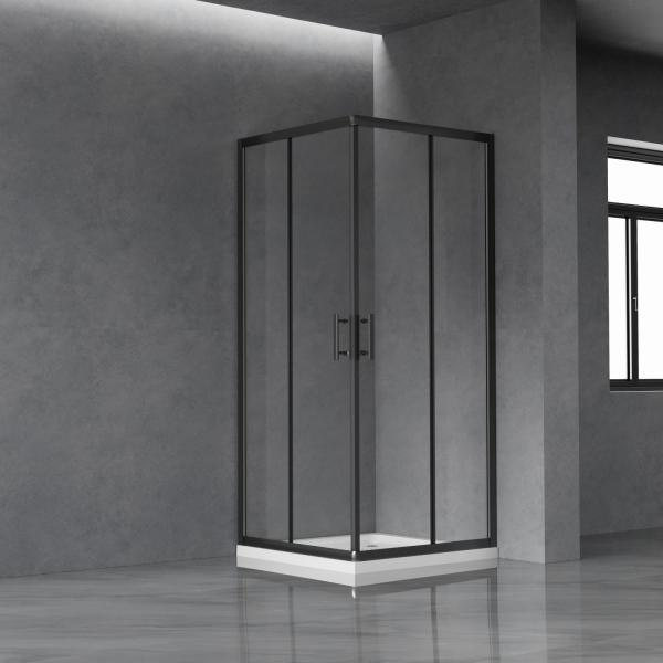 Quality White Printed White Electroplated Frame Simple Arc Shower Enclosure E2303-W1 for sale