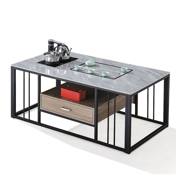 Quality Modern Rectangular Stone  With Metal Frame Heat Resisting Kettle Office Furniture for sale