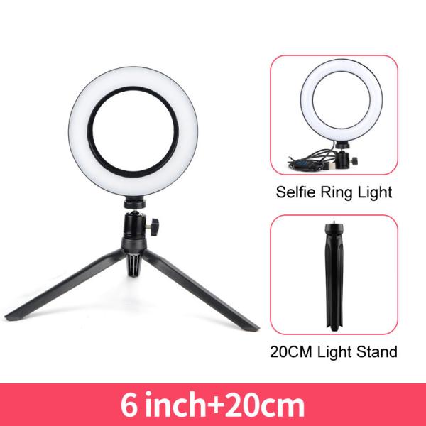 Quality CE Aluminum Alloy 6W Desktop Selfie Ring Light for sale