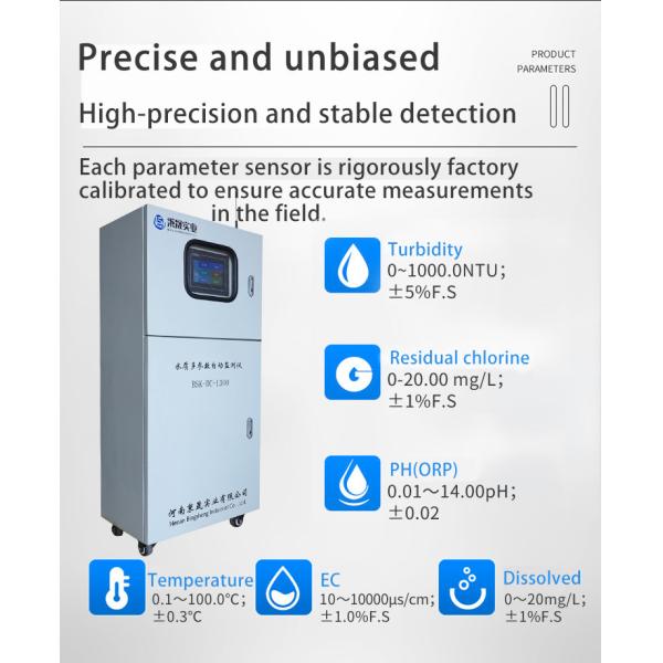 Quality PH ORP EC TDS Salinity DO FCL Turbidity Analyzer for Monitoring of Swimming Pool for sale