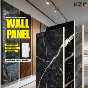 Quality OEM Custom PVC Marble Wall Panel Bamboo Charcoal Wood Veneer For Household & for sale