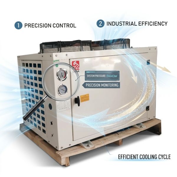 Quality Low Temperature Semi Hermetic Condensing Unit 2CES-4Y For Freezer Cold Storage Room 380V for sale