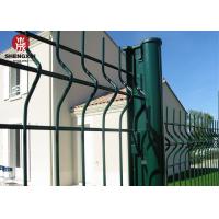 Quality Round Post 3d Welded Wire Mesh Fence , Iron Curved Metal Wire Fence V Fold for sale