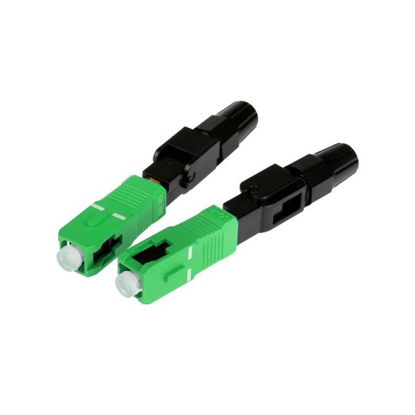 Quality FCC Singlemode Fiber Optic Quick Connector Sc Apc 50mm Ftth Fast Connector for sale