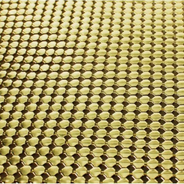 Quality Shimmering Round Woven Metallic Sequin Fabric For Enchanting Wall Art for sale