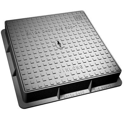 Quality Municipal Construction Watertight Grey Cast Iron Casting Manhole Cover With for sale
