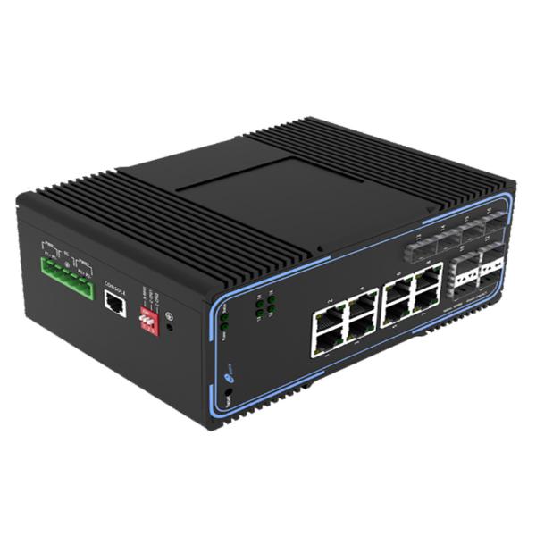 Quality IP40 Managed SFP Fiber Switch With 8 10/100/1000Mbps Ethernet Port for sale
