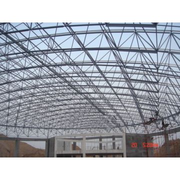 Quality Q345 Triple Layer Grid Space Frame 300m Stadium Roof Construction Painting for sale