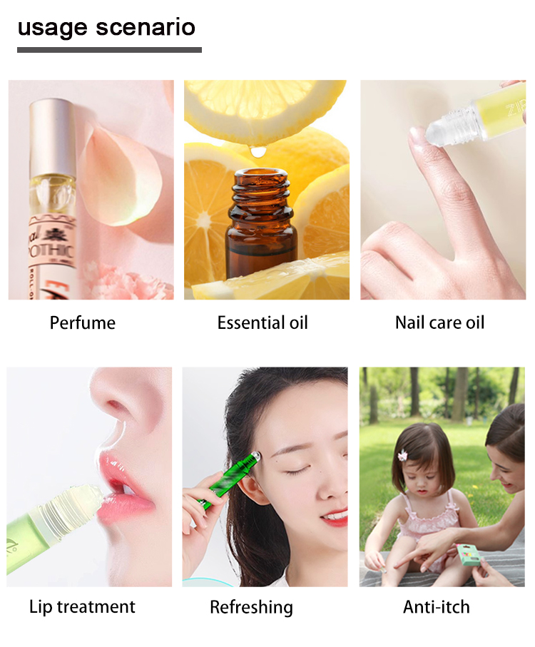 BLP-10ML Round Bottom Empty Transparent Tube Glass Roll On Essential Oil Bottle Wholesale