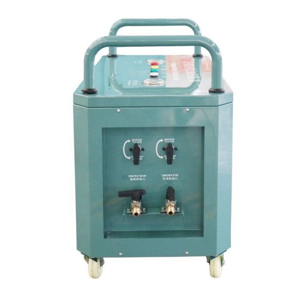 Quality 2HP Oil Less Air Conditioning Med R134a Refrigerant Recovery Pump Aircon Charging Equipment Recovery Charging Machine for sale
