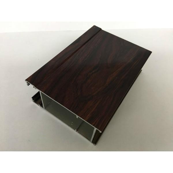 Quality Black Brown Wood Finish Aluminium Profiles Highly Wear - Resistance for sale