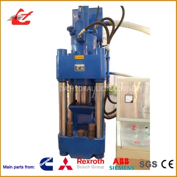 Quality 2500T Hydraulic Scrap Metal Briquette Press, Hopper Size Φ100mm, Power 18.5kW, Manual Or PLC Semi-Automatic Operation for sale