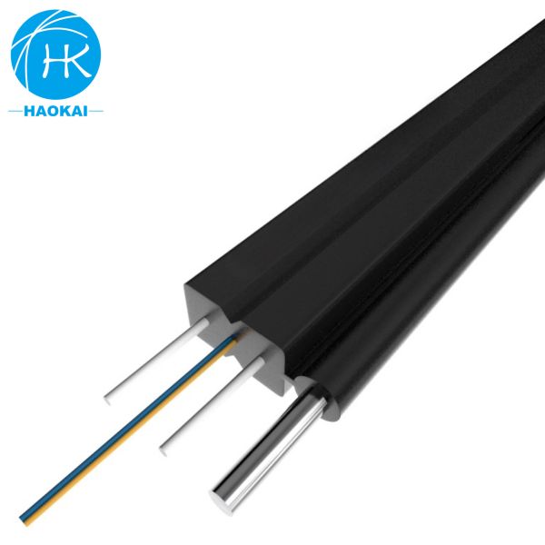 Quality Outdoor FTTH Drop Cable Strand Wire FRP 1core Self Supporting Fiber Optic Cable for sale