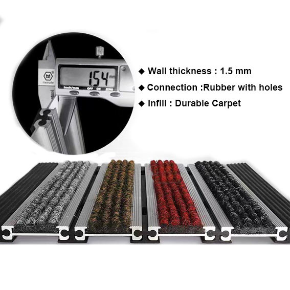 Quality High Traffic Commercial Aluminum Roll-Up Entrance Mats for sale