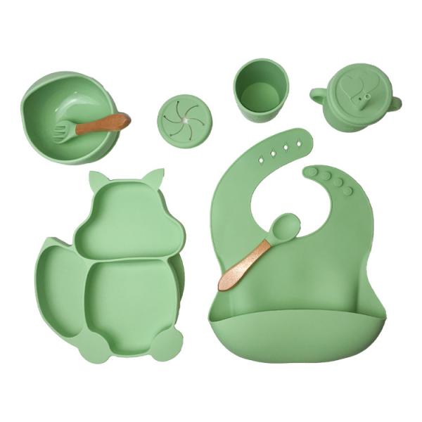 Quality Squirrel Shape Suction Cup Plates And Bowls Silicone 6 Pcs OEM Food Grade for sale