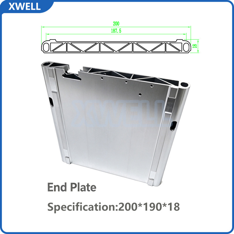 Quality Extruded Aluminum Shell End Plate AL6063 Prismatic Battery Cell for Module Pack for sale