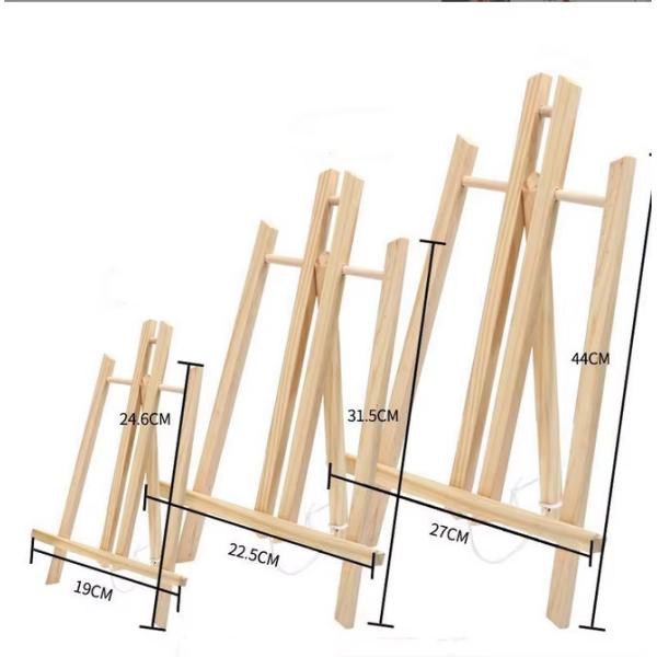 Quality Adjustable Desktop Wooden Display Easel Triangular Portable Easel Stand For Art for sale