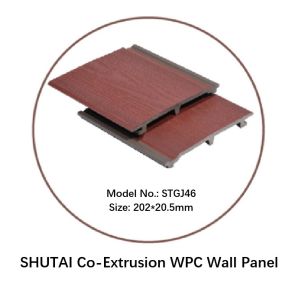 Quality Low Maintenance Wood Polymer Composite Wall Panel Featuring Grooved Surface for sale