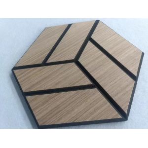 Quality OEM ODM Sound Absorbing PET Wood Veneer Acoustic Panels Lightweight Wall Panel for sale