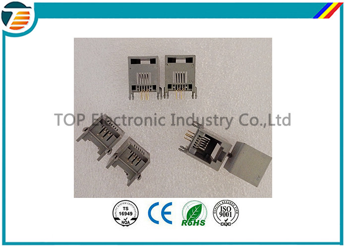 Quality RJ45 Terminal Block Connectors 6P4C Gray with filter 1x1 Port for sale