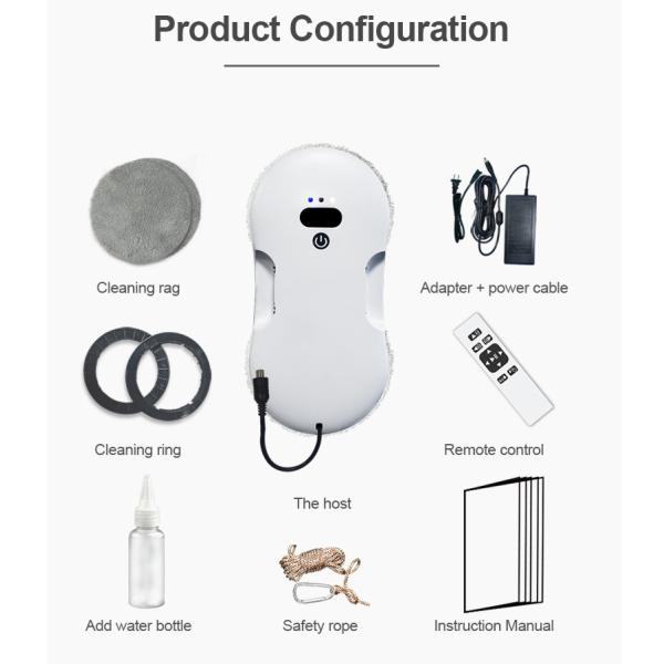 Quality Rise Exterior Window Cleaning Robot with German Operating Language and 500mAn for sale
