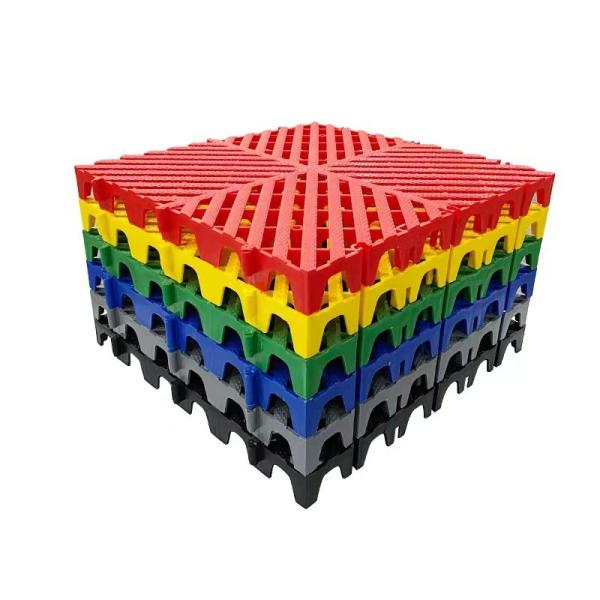 Quality Dirt Resistant Function Black Plastic Interlock Flooring Tiles for Car Wash Grate Floor for sale