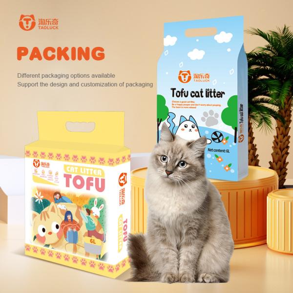 Quality High Quality Factory Made Tofu Cat Litter Low Dust Odor Control Quick Clumping Pet Litter Easy To Scoop Plant Based Eco Material For Cat Owners And Distributors for sale