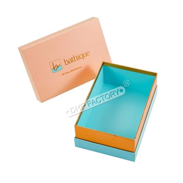 Quality Lid And Base Paper Gift Box With Embossed Logo For Retail Display for sale