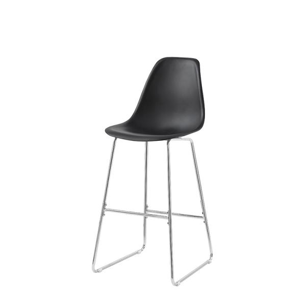 Quality Lounge Armless Bar Stool Chair Metal Legs Light Luxury Style for sale