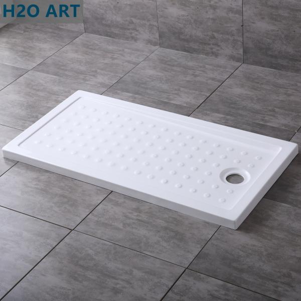 Quality 90mm Diameter Waste Hole Rectangular Acrylic Shower Base Bathtub Tray with Full for sale
