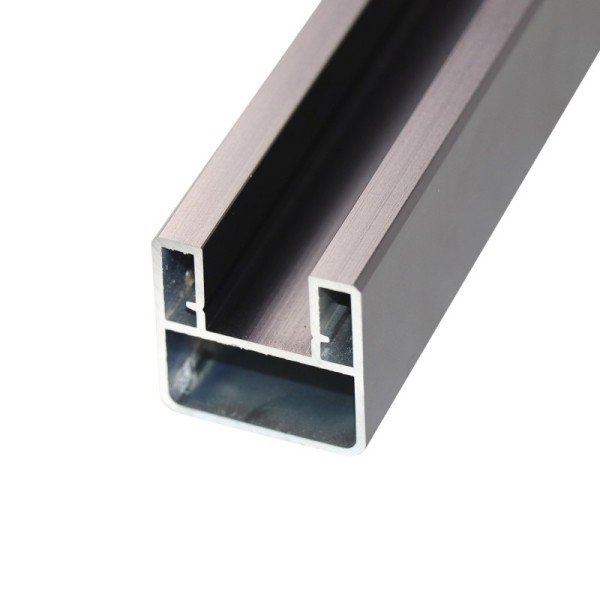Quality Grey Frameless Glass Aluminum Balustrades Handrails for Glass Balcony Deck Stair Swimming Pool for sale