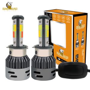 Quality Blue White Yellow Flash Metal Lens Motorcycle Headlight LED Bulb for sale