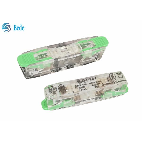 Quality 1 Way Quick Terminal Block Universal Wire And Cable Push In Connector Block 450V for sale