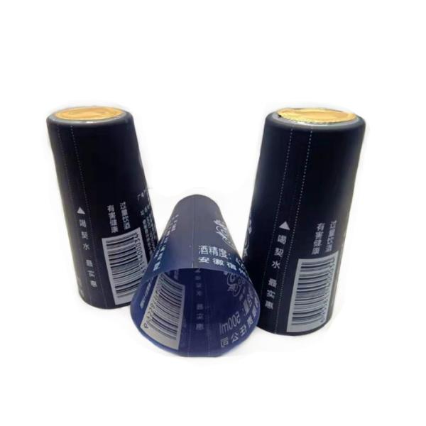 Quality Tear Stripe 34mm Dia PVC Wine Heat Shrink Capsules For Liquor Bottle for sale