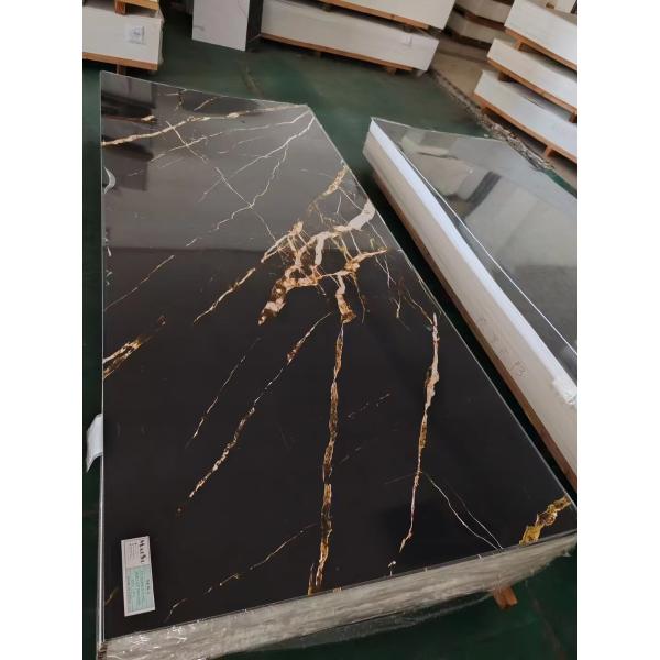 Quality 4*8fts Popular Color Uv Pvc Marble Sheet Decorative Wall Panel Easy Install for sale